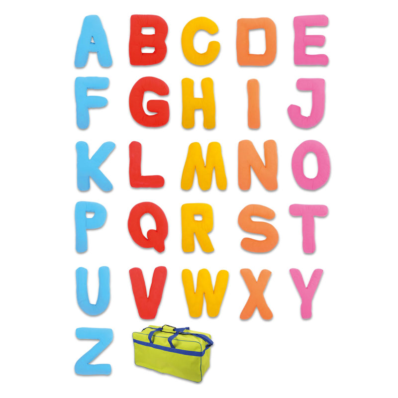 Letras grandes em tecido (26 peças) - Sílaba
